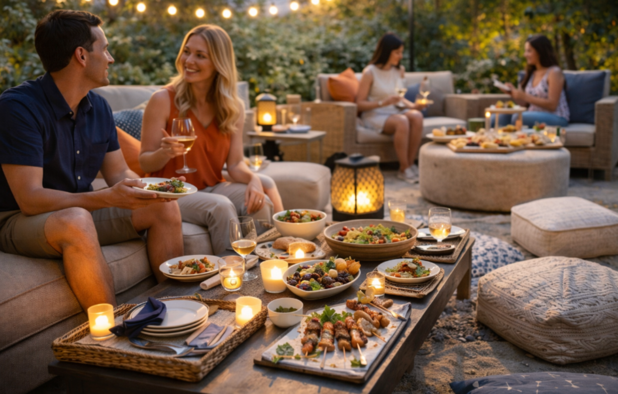 How to Host an Outdoor Dinner Party Without a Dining Table – Today's Patio