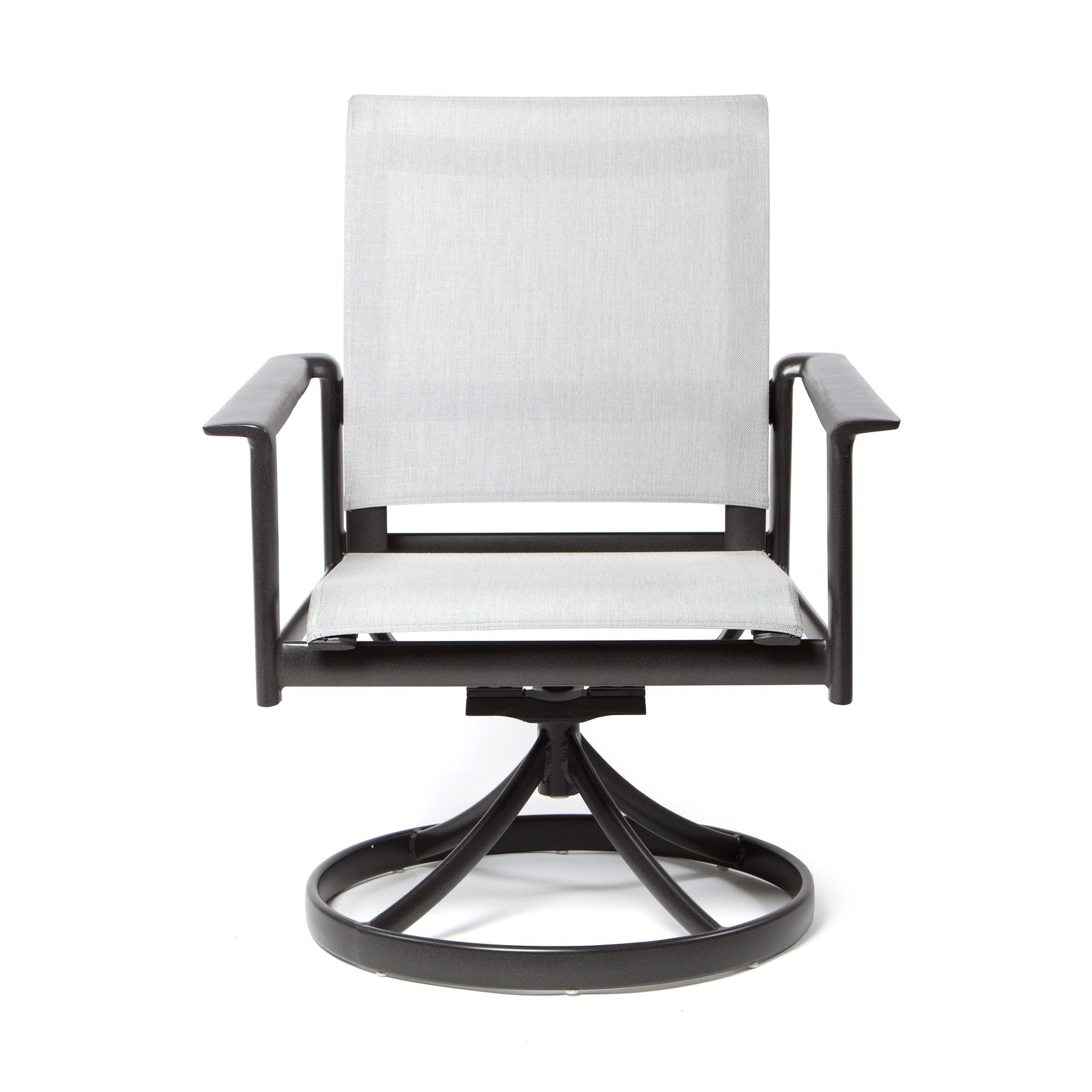 Contempo Sling Swivel Rocker Dining Chair by Hanamint | Aluminum Swivel ...