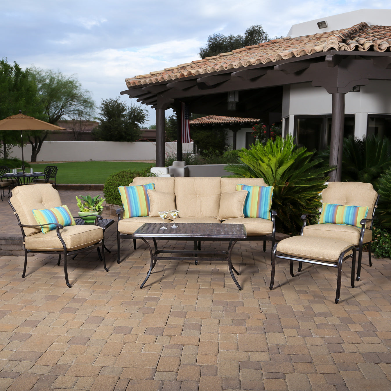 Heritage 20" Square Side Table by Agio | Aluminum Occasional | Today's ...