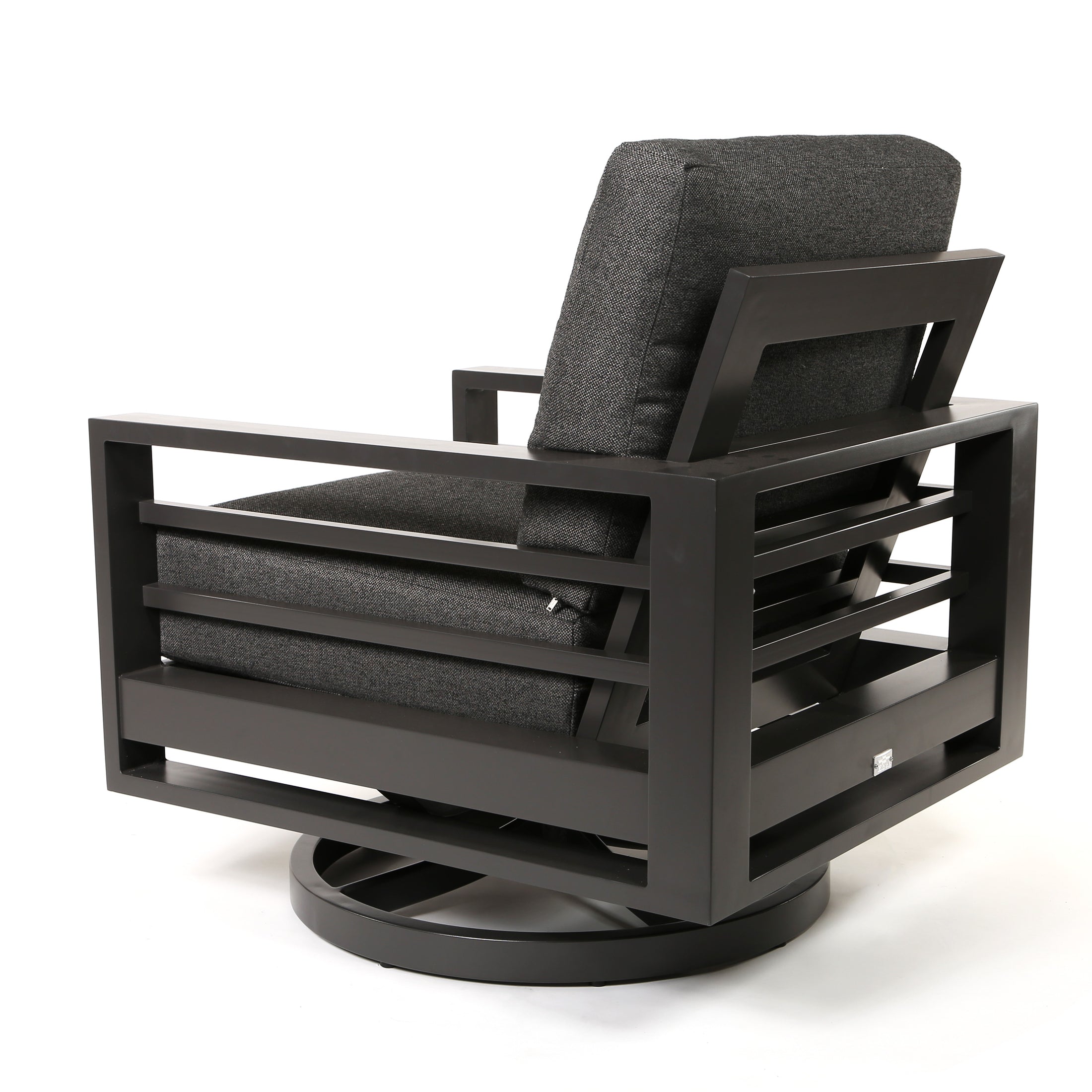 Palermo High Back Swivel Rocker Club Chair by Ebel | Aluminum Swivel Rocker Club | Today's Patio