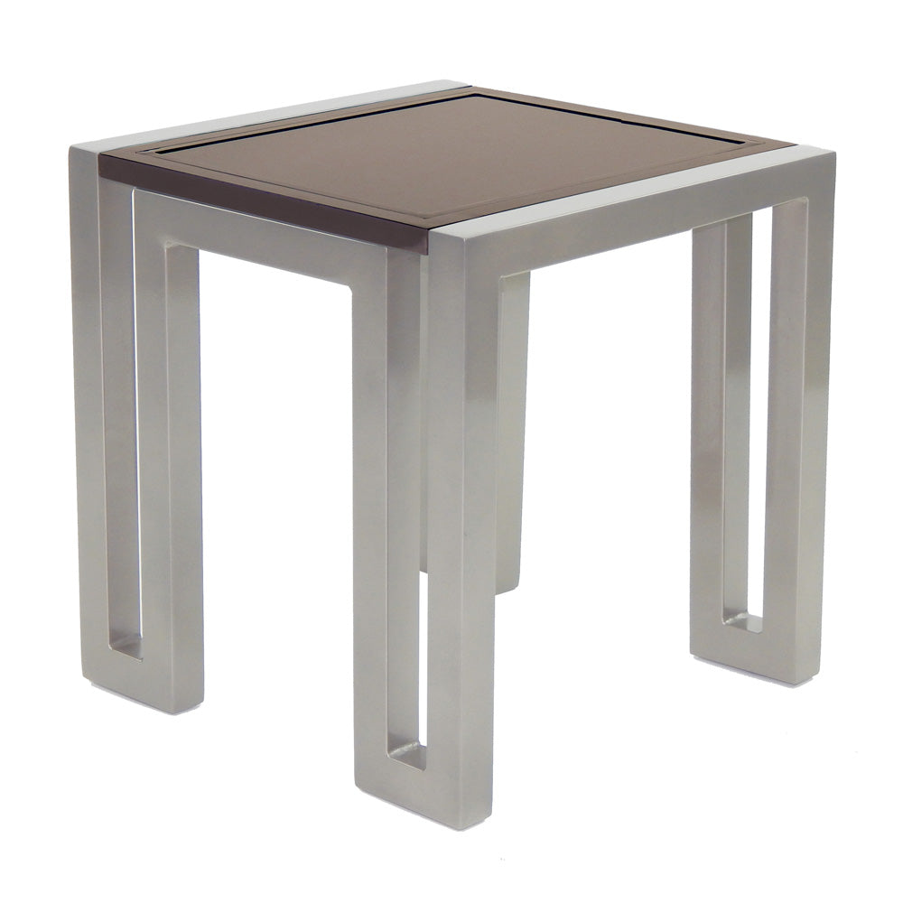 Castelle 20" Square Icon Side Table by Castelle | Aluminum Occasional ...