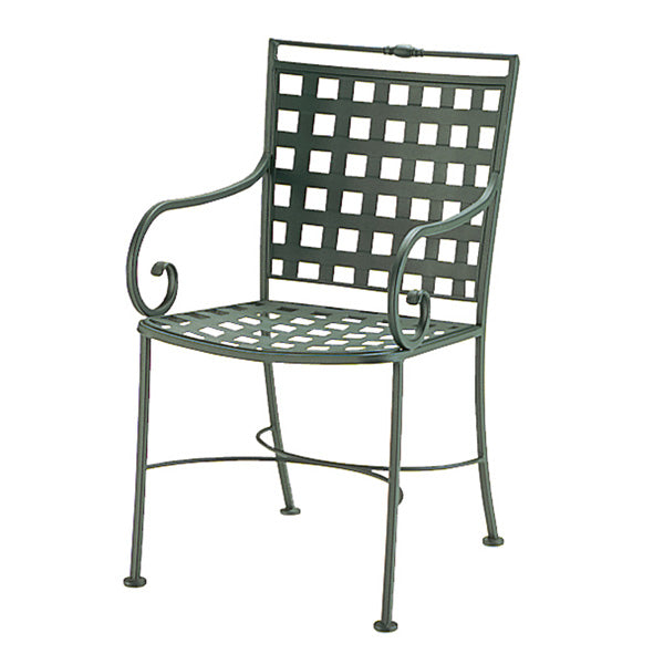 Sheffield Dining Arm Chair by Woodard | Wrought Iron Dining Chairs ...