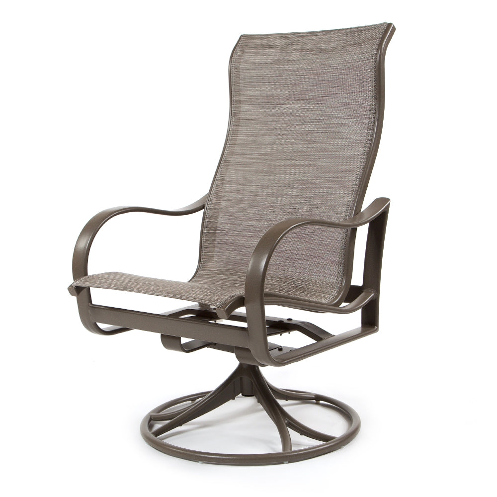 Shoreline Sling High Back Swivel Rocker by Tropitone | Aluminum Swivel ...